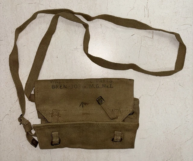 BRITISH ARMY WEB Bren Gun Spare Parts Wallet w Spares Box, Oiler & Pull ...