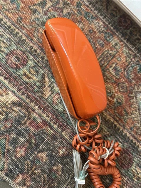 VTG TRIMLINE BURNT Orange Button Touch Tone Telephone Bell System ...