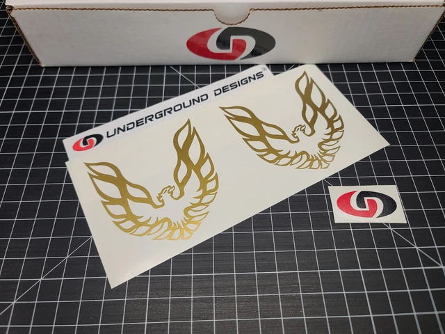 FIREBIRD DECALS (2PK) Retro Pillar Window Stickers Fits Pontiac Trans ...
