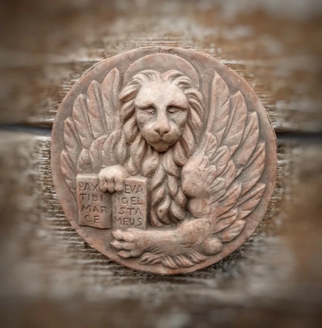 BASSORILIEVO LEONE DI San Marco pace moeca , in terracotta appendere ...