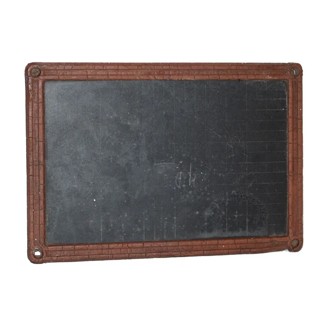 ANCIENNE VÉRITABLE ARDOISE d'écolier cadre en caoutchouc cuit ? EUR 34 ...