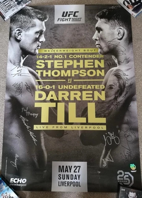 UFC LIVERPOOL POSTER firmato con cartolina EUR 288,39 - PicClick IT