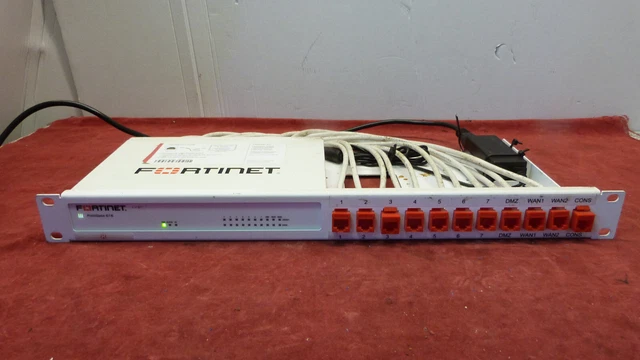 FORTINET FORTIGATE 61E Network Security Firewall Adapter Power Cable £ ...