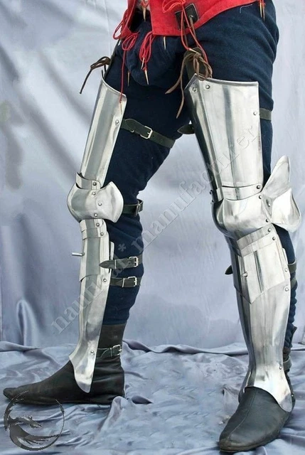 MEDIEVAL CHROME FULL Leg Guard Armor Set Knight Crusader Spartan ...