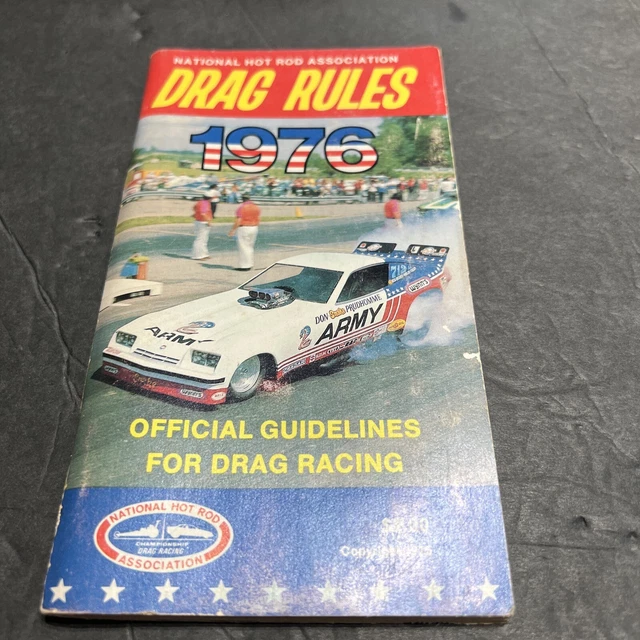 1976 NHRA DRAG RULES Drag Racing's Official Guidelines, National Hot ...