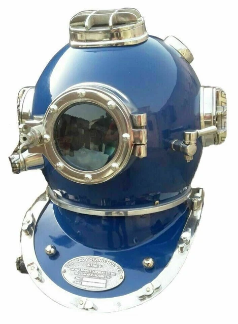 CASQUE DE PLONGÉE bleu antique 18" US Navy Mark V Scuba Divers Réplique de... EUR 263,95 ...