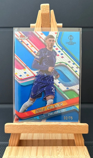 COLE PALMER /75 Blue Refractor 2024-25 Topps Finest UCC Chelsea COLOUR ...