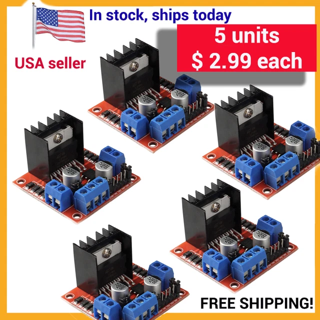 5-PACK, DC STEPPER Motor Driver Module L298N Dual H Bridge Control ...