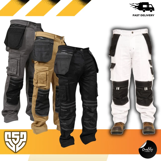 SSS® MENS CARGO Utility Work Trousers Heavy Duty Working Pants Holster Pockets £26.99 - PicClick UK