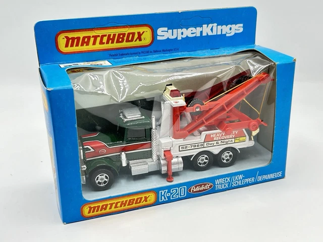 MATCHBOX SUPERKINGS K 20 Peterbilt Wreck Truck Tow Truck In Original ...