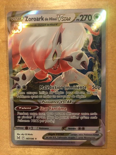 CARTE POKÉMON ZOROARK DE HISUI VSTAR EB11 ORIGINE PERDUE 147/196 FR NM EUR 4,50 - PicClick FR