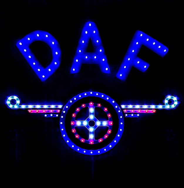 DAF TRUCK / LORRY LED LOGO LIGHT BOARD CABIN LED SIGN 50x50cm + FREE ...