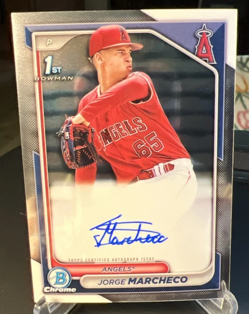 JORGE MARCHECO 2024 Bowman Cromato 1° Bowman Auto Los Angeles Angels # ...