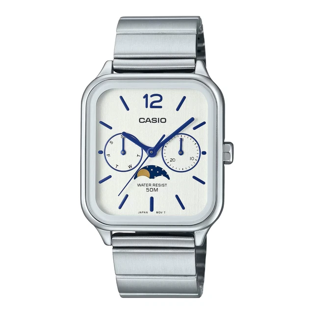 CASIO MTP-M305D-7AV MOONPHASE Quartz Analog White Dial Watch $118.12 ...