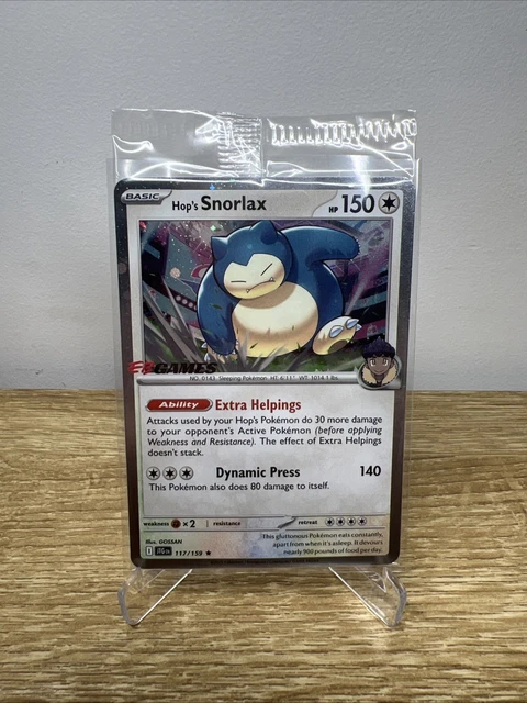 HOPS SNORLAX POKEMON Journey Together EB Games Promo Stamped #117 ...