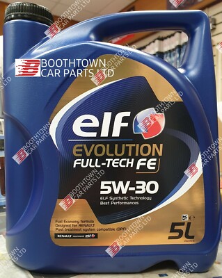 ELF EVOLUTION FULL-TECH FE 5W-30 Car Motor Engine Oil - 5 Litre £41.99 ...