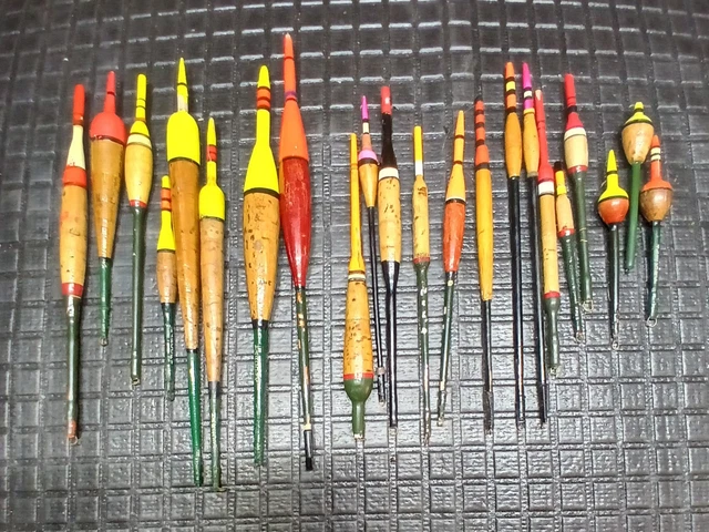 VINTAGE FISHING FLOATS Harcork Belglow Auger Cork Floats £30.88 ...