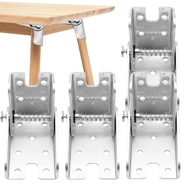 90 DEGREE SELF-LOCKING Folding Hinge Table Legs Chair Extension Fold ...