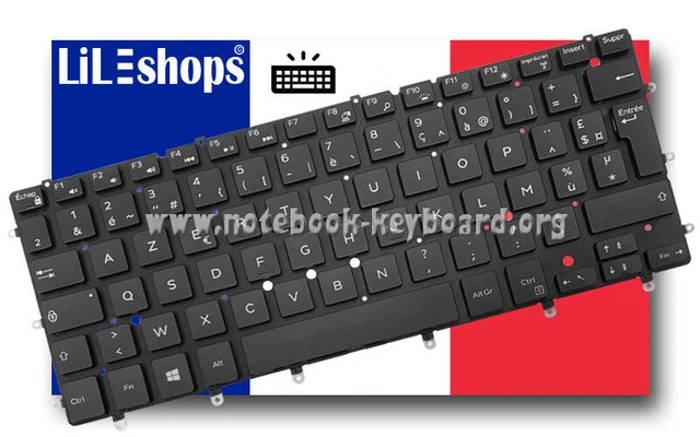 CLAVIER FRANÇAIS ORIGINAL Pour Dell Precision - 5510 5520 5530 5540 ...