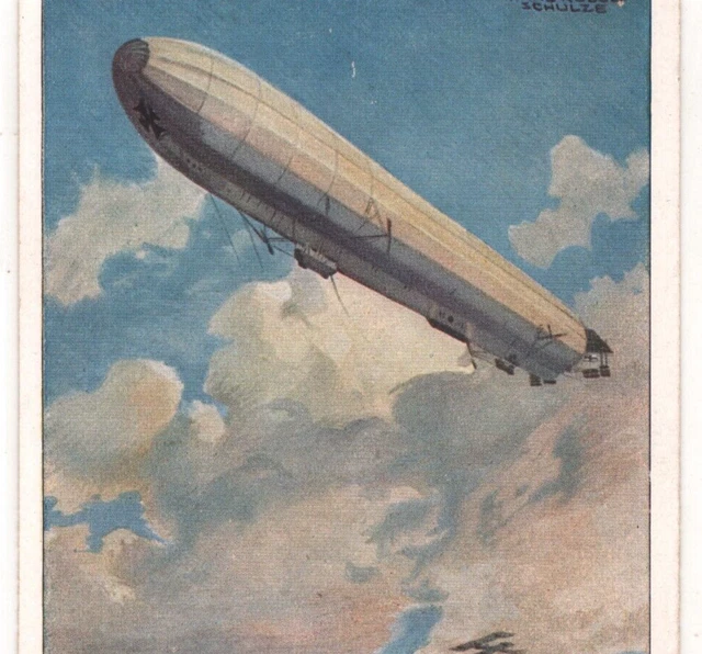 GERMANY ART MILITARY ZEPPELIN WW1 Postcard *Reichsmarineluftschiff* Un ...