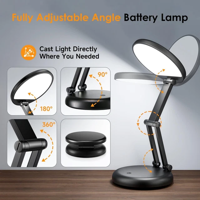ONE FIRE WIRELESS Table Lamp, 3600 mAh LED Table Lamp, Wireless, 10 ...