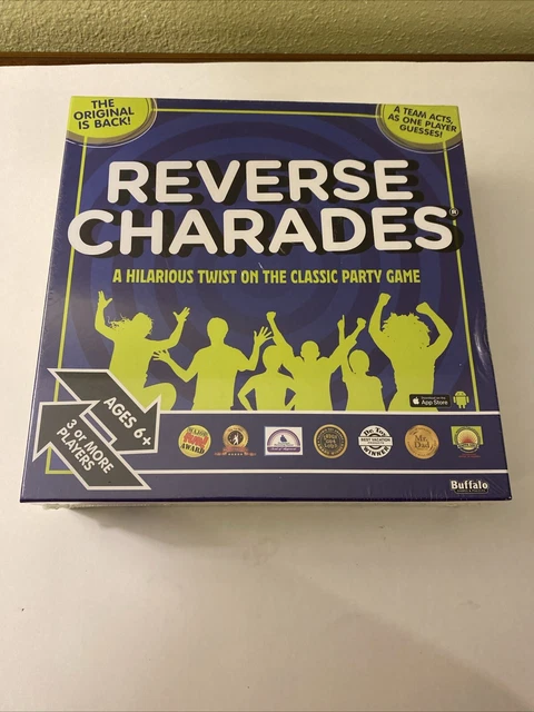 ORIGINAL REVERSE CHARADES board game Family fun New Sealed Twist on ...