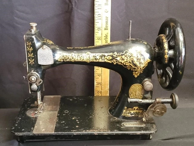 ANTIQUE 1900S SINGER Shuttle & Bobbin Sewing Machine 28K $139.42 ...