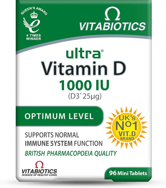 VITAMIN D TABLETS 1000IU, Vitabiotics Ultra £6.09 - PicClick UK