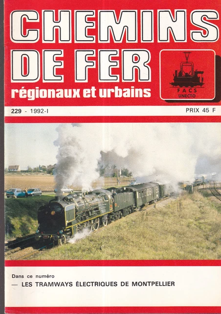CHEMINS DE FER Reg. & Urbains N°229 Tramways Electriques De Montpellier EUR 14,00 - PicClick FR