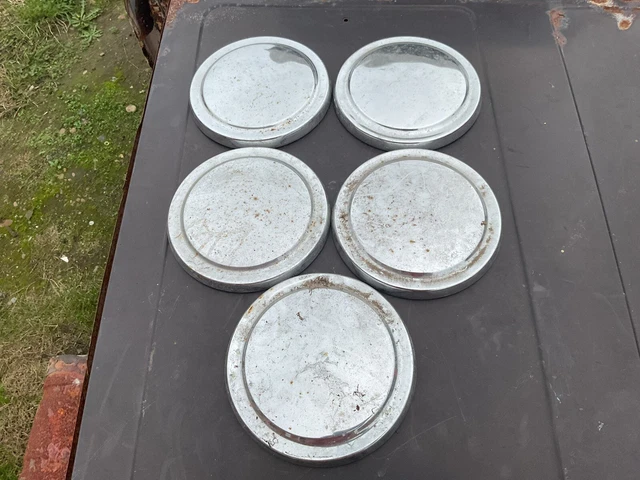 AUSTIN ROOTES CLASSIC Car Five Original Chrome Wheel 9” Centre Hub Caps ...