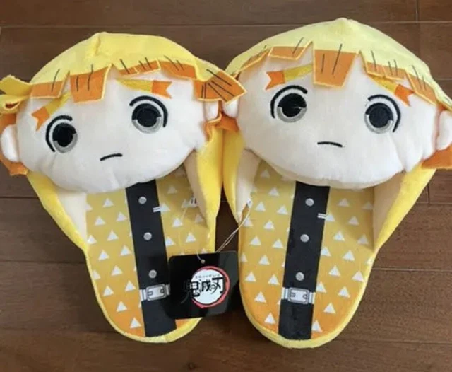 DEMON SLAYER KIMETSU no Yaiba Zenitsu Agatsuma Plush Slipper Sandals ...