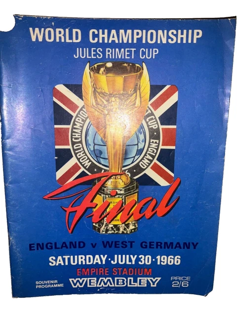 1966 WORLD CUP Final Programme England v West Germany £100.00 - PicClick UK