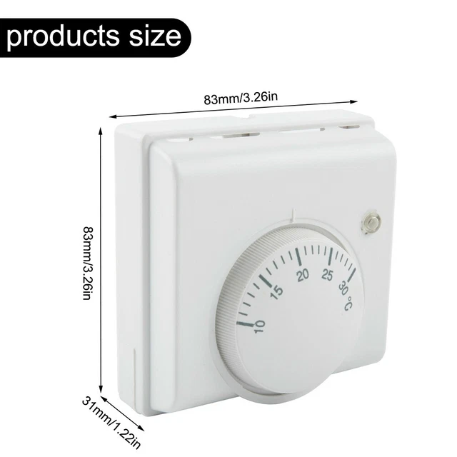 THERMOSTAT L83 X H83 X T31 mm 2 fils ABS pour h?tel restaurant m canique EUR 23,51 - PicClick FR