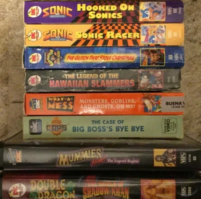 PICK 2 DIC VHS From This Tape Lot Sonic The Hedgehog Mummies Double ...