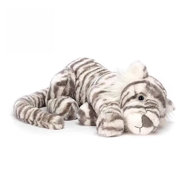 25CM JELLYCAT LARGE Sacha Snow Tiger,Soft & Cuddly Toy,Rare Wild Cat ...