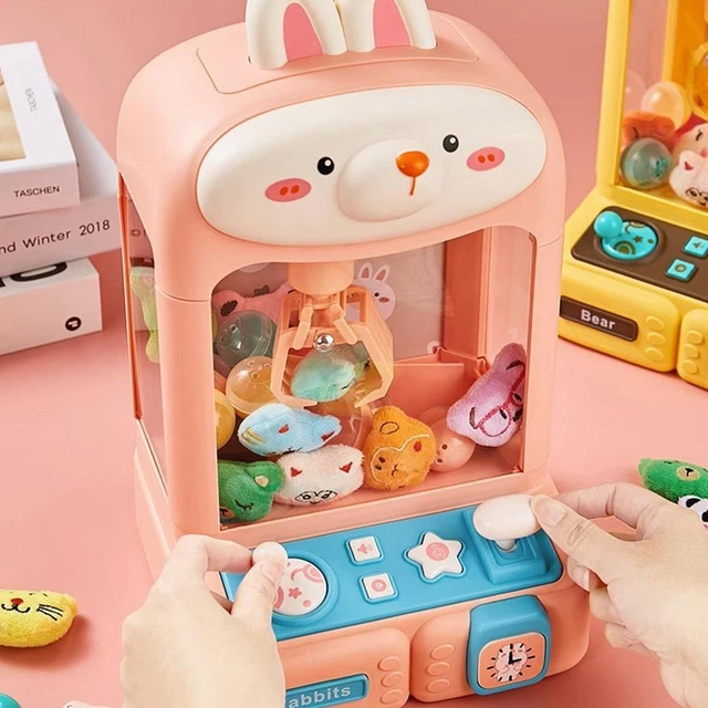 MINI CLAW MACHINE Kids Electric Arcade Crane Twisted Egg Doll Machines ...