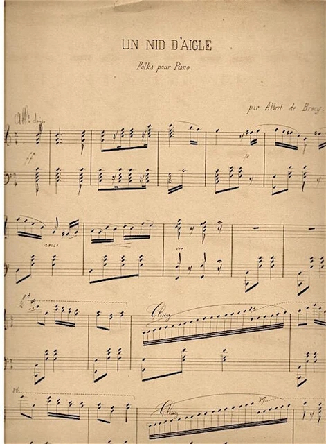 DE BRACY ALBERT - "Un Nid d'Aigle" Piano - Partition ancienne ...