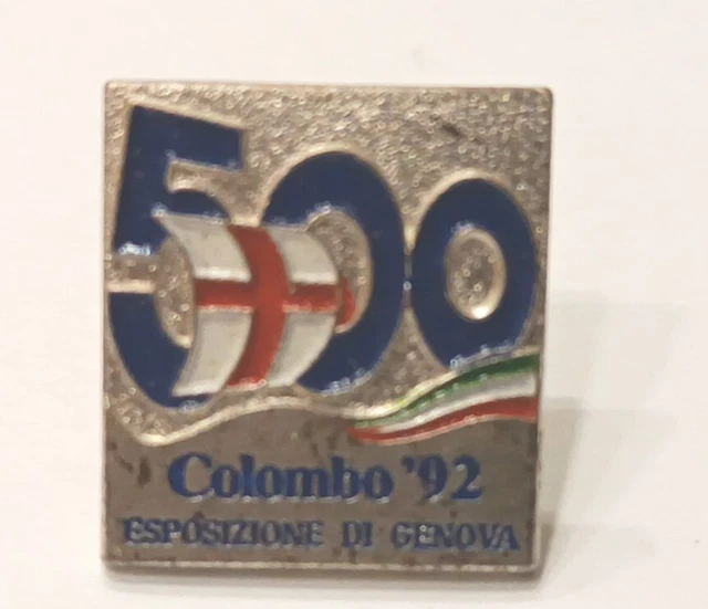 SPILLA PINS DISTINTIVO Stemma Simbolo Badge Logo Crest Colombo 92 Expo ...
