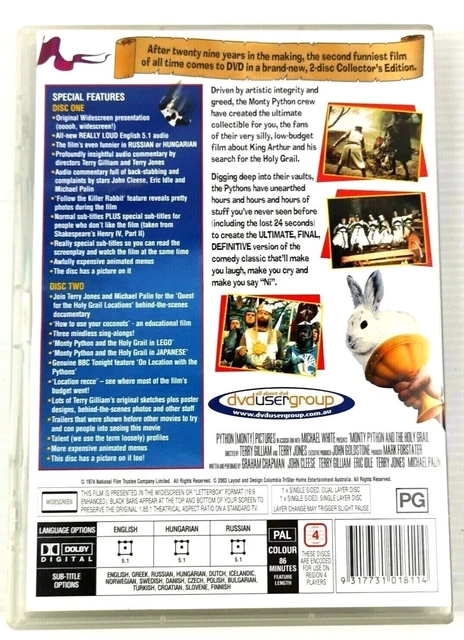 MONTY PYTHON AND The Holy Grail | Encore (DVD, 1974) John Cleese RG 4 ...