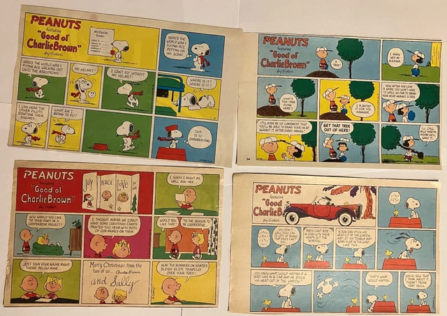 VINTAGE SNOOPY PEANUTS Charlie Brown Newspaper Comic Strip Charles ...
