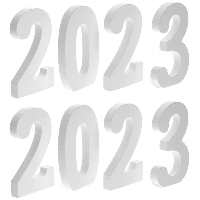 8 PCS STANDING 2023 Centerpieces Numbers 2023 Table Sign Dining Room ...