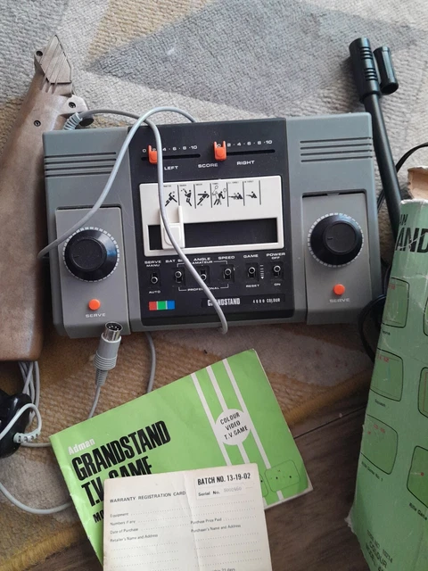 2 X ADMAN Grandstand Colour Early TV Video Games Console Pong 4600 ...