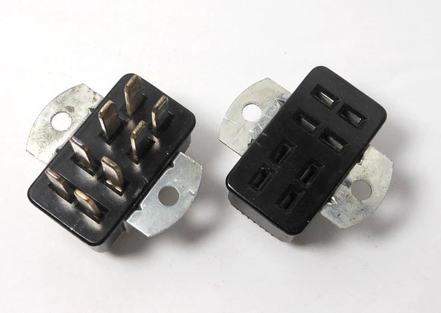 SET 8 PIN Male/Female Bakelite 1940s' Jones Plugs NOS Radio Juke Box ...