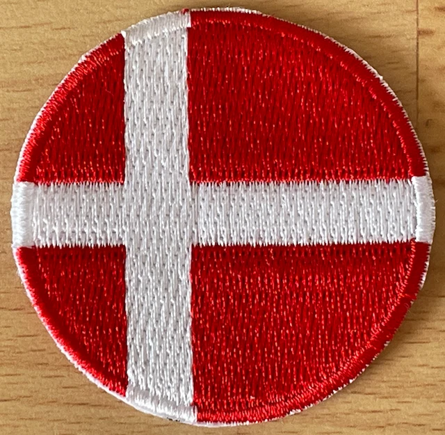 DENMARK DANISH COUNTRY Flag Embroidered CIRCULAR PATCH Badge Circle £3.10 - PicClick UK
