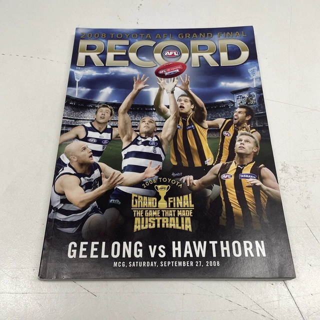 ORIGINAL RETRO AFL VFL Football Footy Grand Final Record 2008 Geelong ...