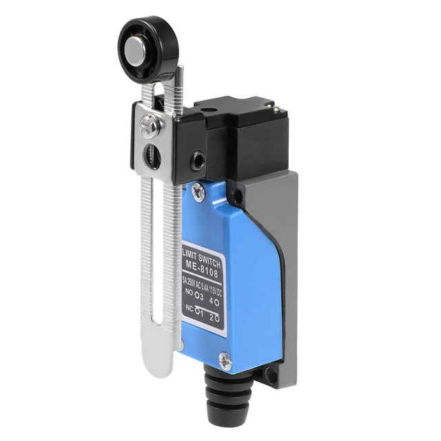 ME-8108 ADJUSTABLE ROLLER Lever Arm Momentary Limit Switch 1NC+1NO $18.50 - PicClick AU
