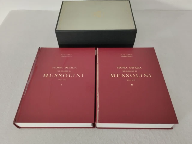 STORIA D'ITALIA NEI DISCORSI DI MUSSOLINI 1915 1945 / Rauti cofanetto ...