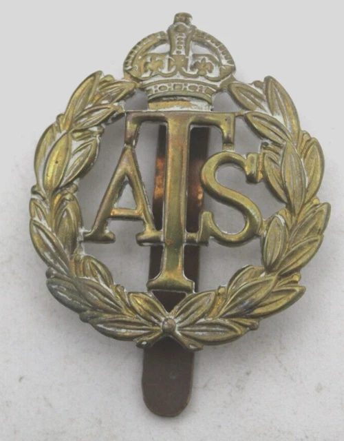 WW2 BRITISH ARMY ATS Auxiliary Territorial Service Kings Crown Cap ...