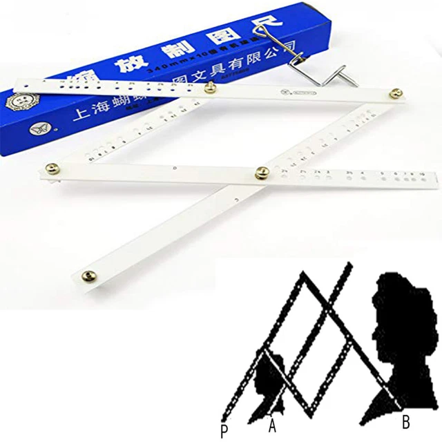 340MM SCALE DRAWING Ruler Artist Pantograph Folding Ruler Reducer ...