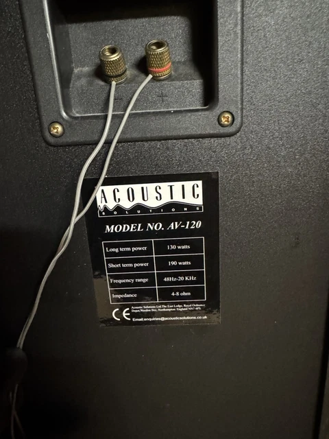 ACOUSTIC SOLUTIONS AV-120 Hi-Fi Speakers - 130 Watts £135.90 - PicClick UK